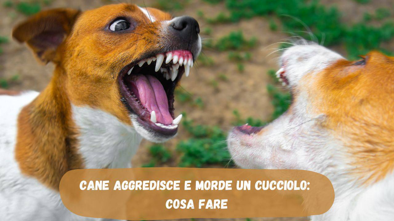 Cane aggredisce e morde un cucciolo: come intervenire